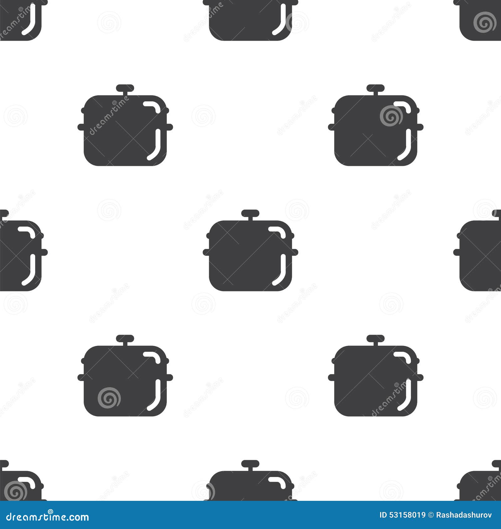 Pot, Vector Seamless Pattern Stock Vector - Illustration of simple ...