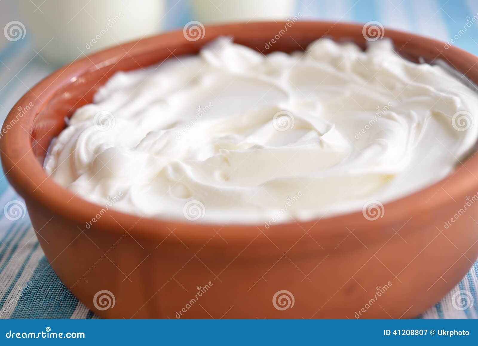 Pot with yogurt stock image. Image of white, healthy - 41208807