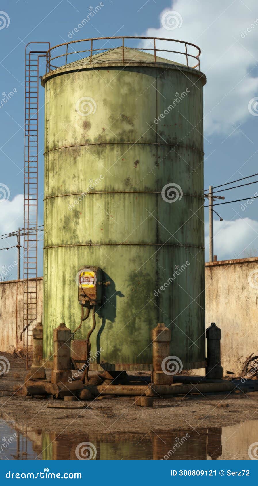 Potable storage water tank stock image. Image of peak - 300809121