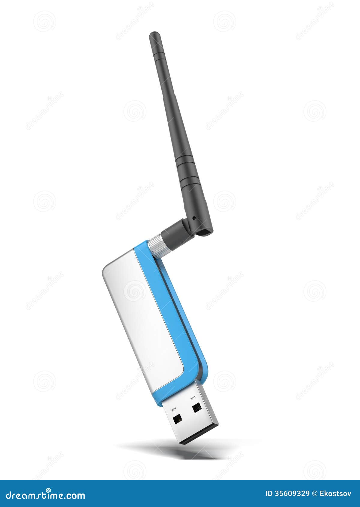 Usb Wireless Adapter Vector Icon On White Background. Flat Vector Usb ...