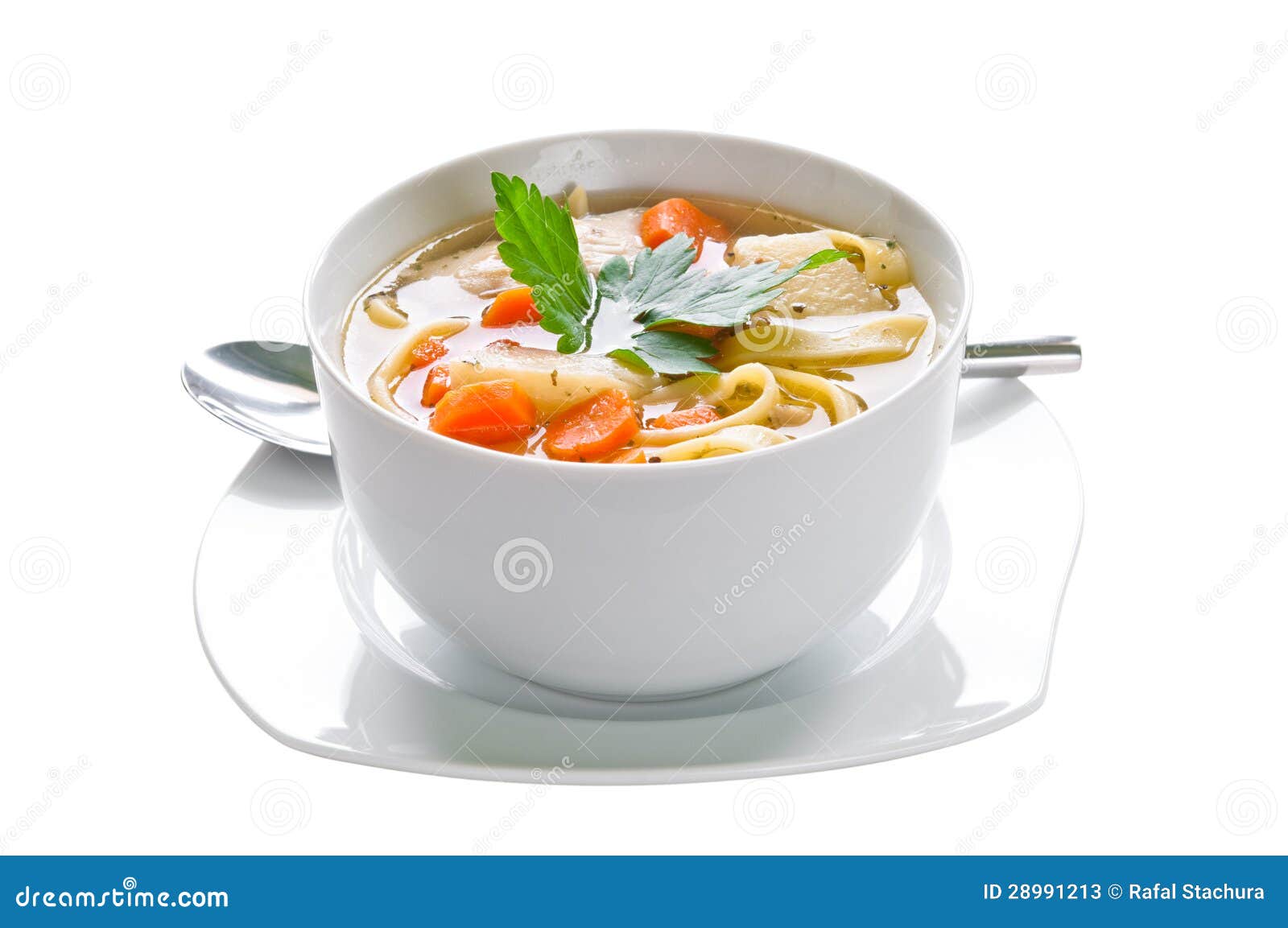 Potage au poulet image stock. Image du céleri, déjeuner - 28991213