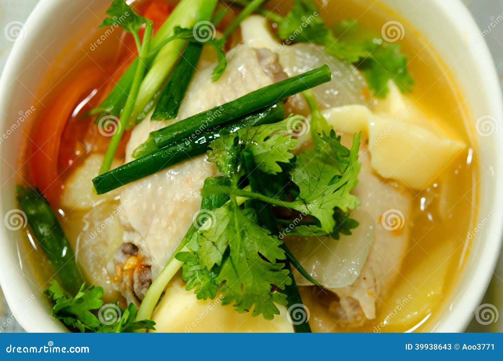 Potage au poulet image stock. Image du restaurant, repas - 39938643
