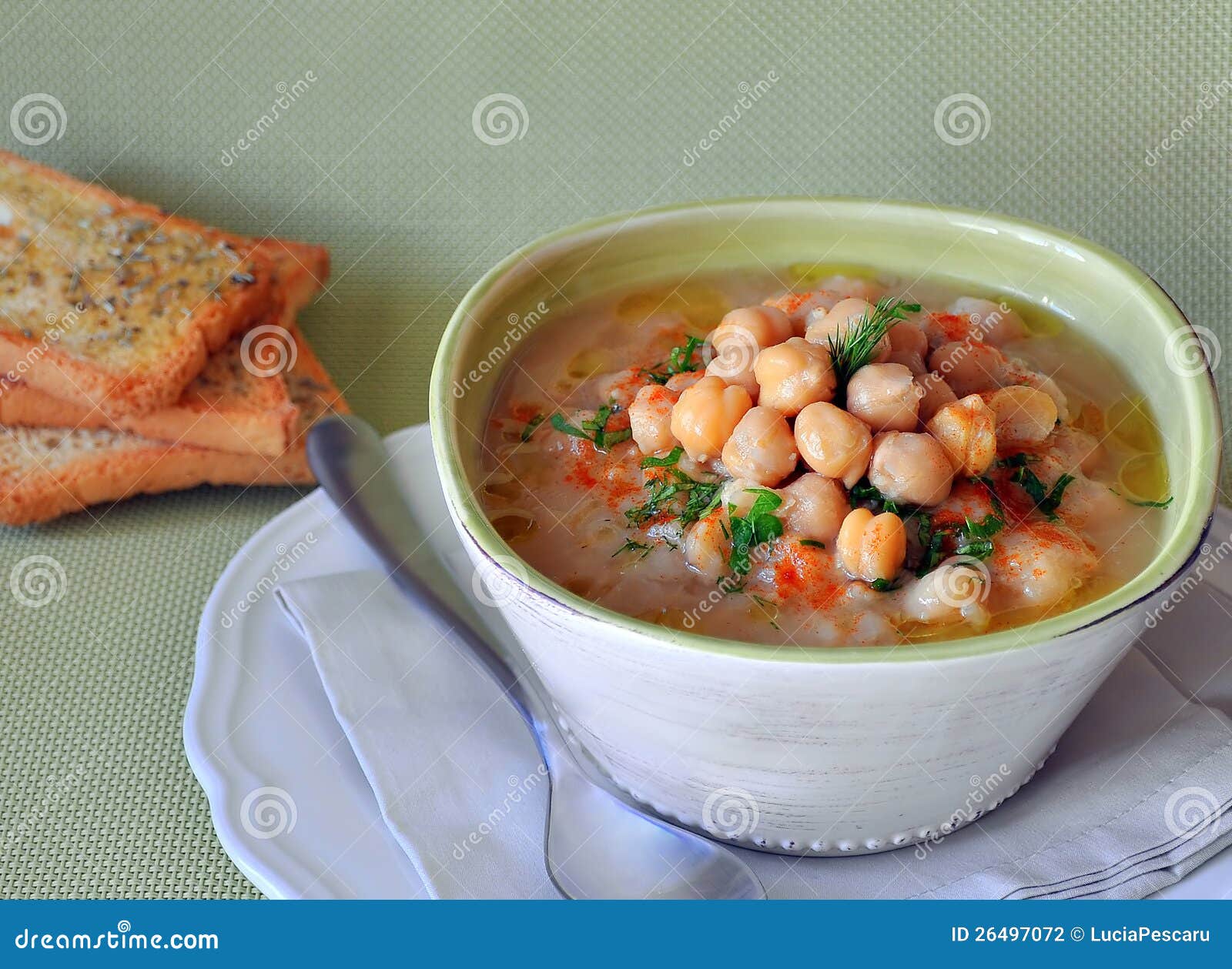 Potage de pois chiche photo stock. Image du oriental - 26497072