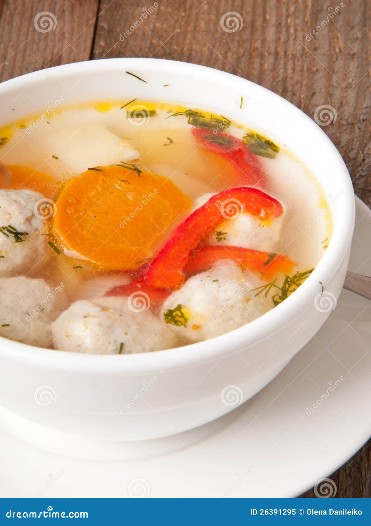 Potage de poulet image stock. Image du apéritif, bouillon - 26391295