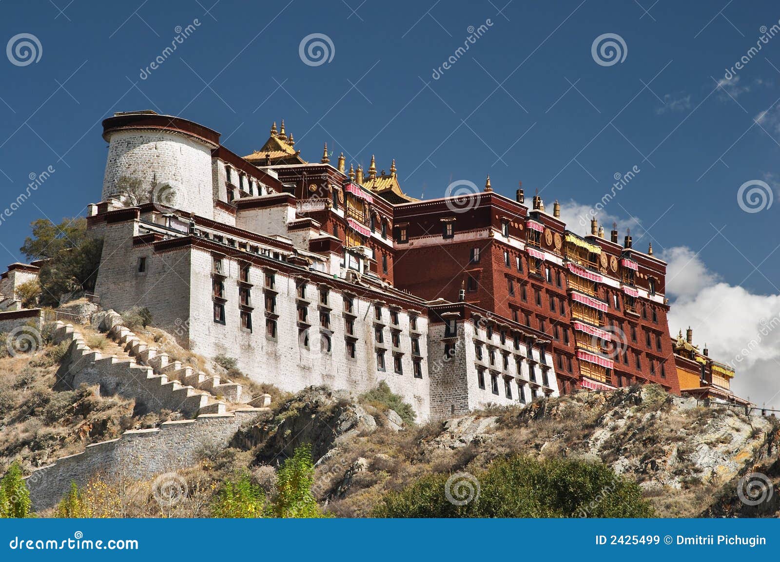 Potala palace in Lhasa stock image. Image of prayer, monastery - 2425499