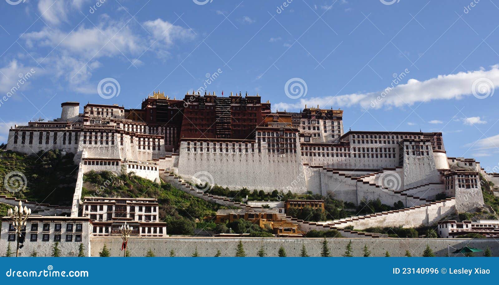 Potala Palace in the Morning Stock Photo - Image of potala, shrine ...