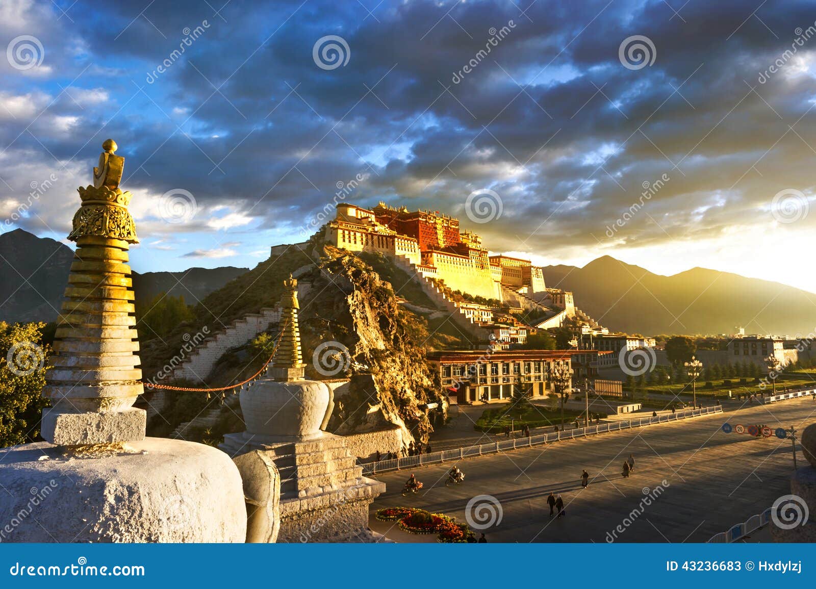 China,Tibet, Lhasa. The Ancient Monastery Pabongka In June, 7th Century ...