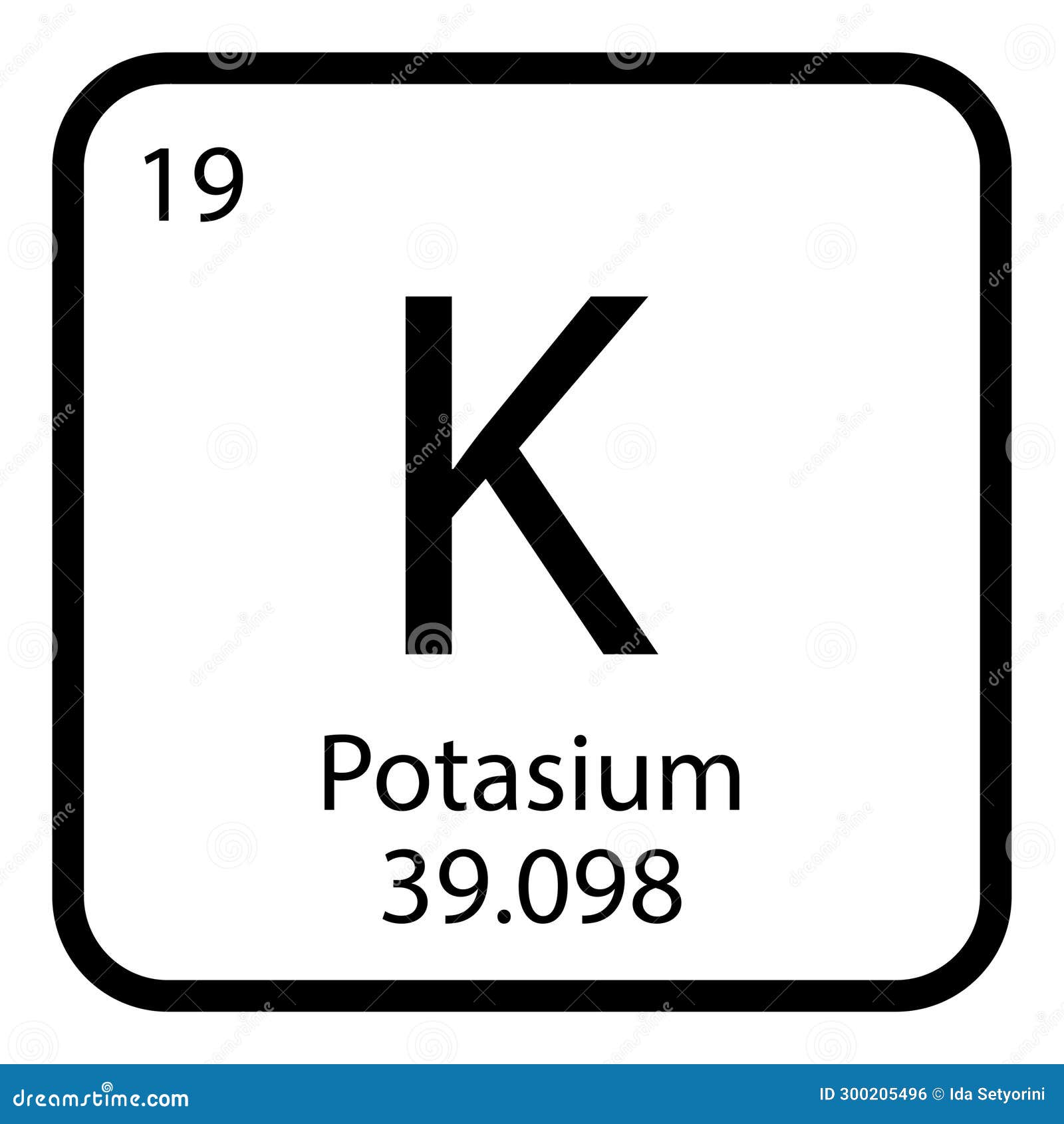 Potasium icon vektor stock illustration. Illustration of poster - 300205496