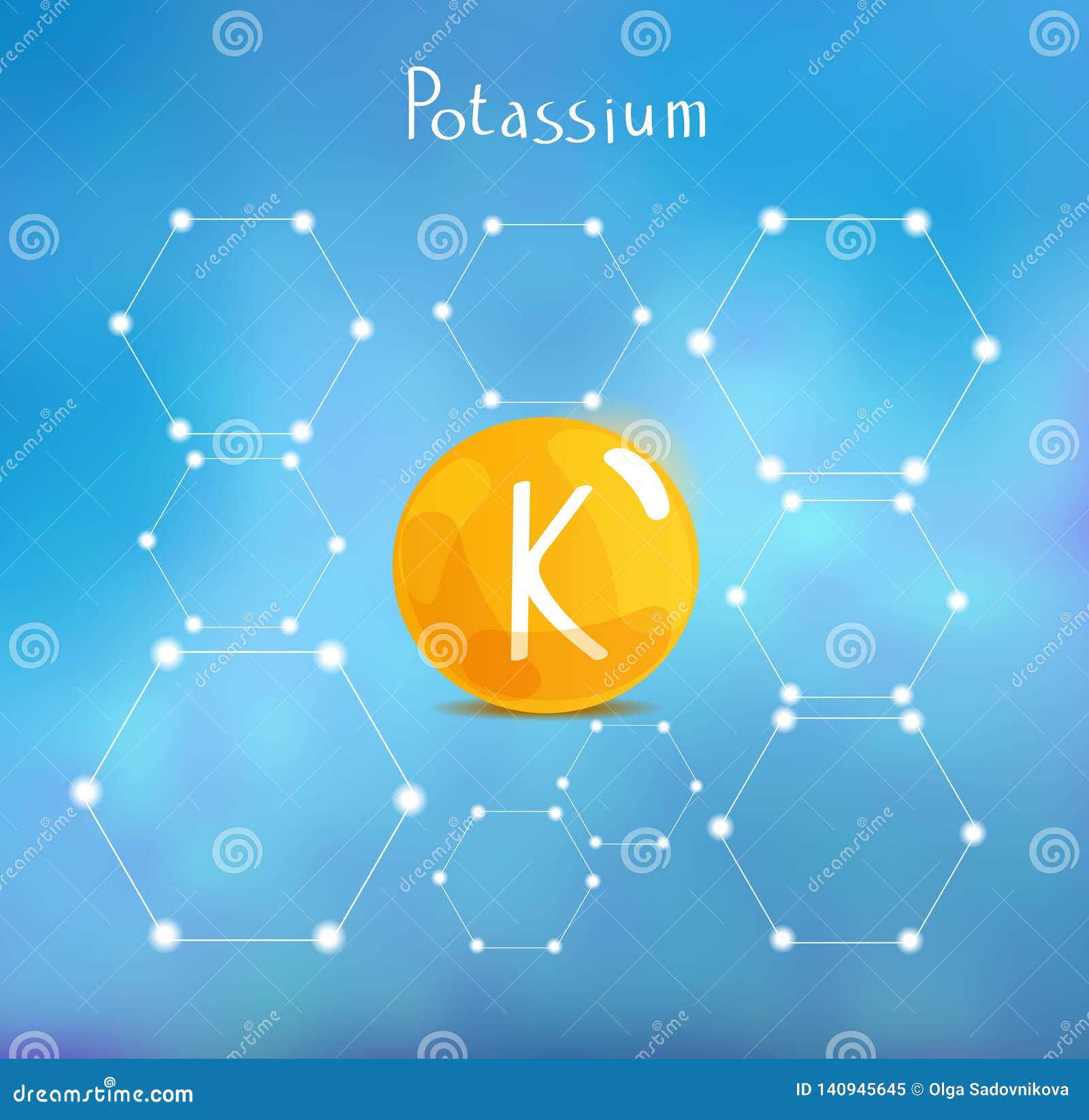 Potassium. Abstract Composition Stock Vector - Illustration of scheme ...