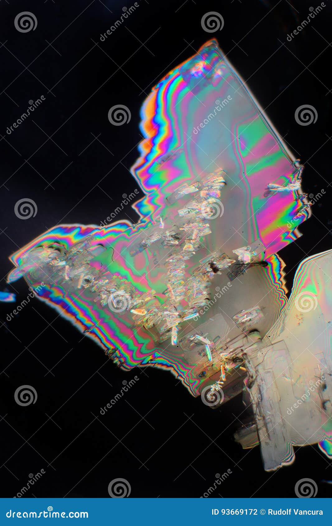 Potassium Aluminum Crystals Stock Photo - Image of microscopic ...