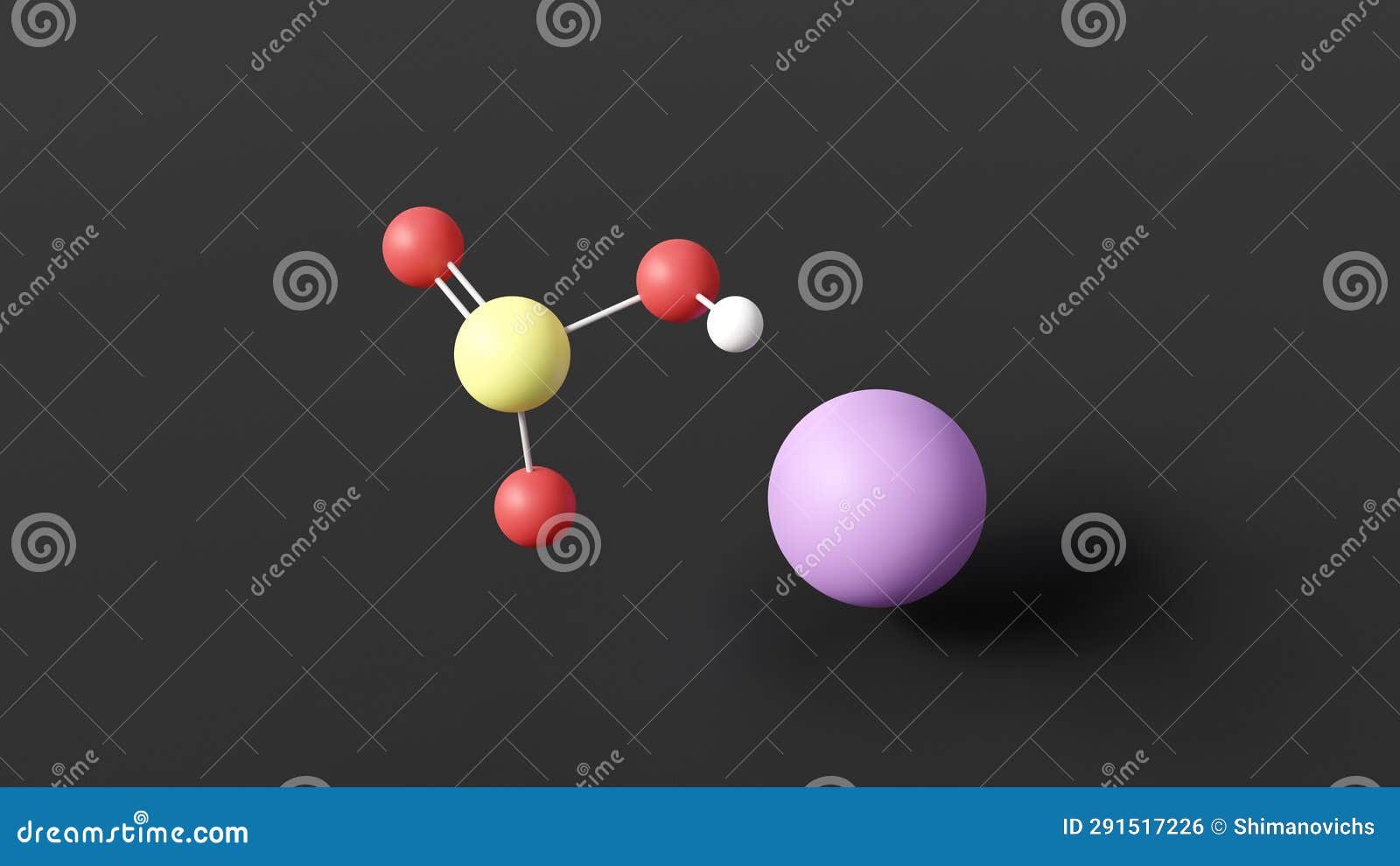 Potassium Bisulfite Molecule, Molecular Structure, Sterilising Agent ...