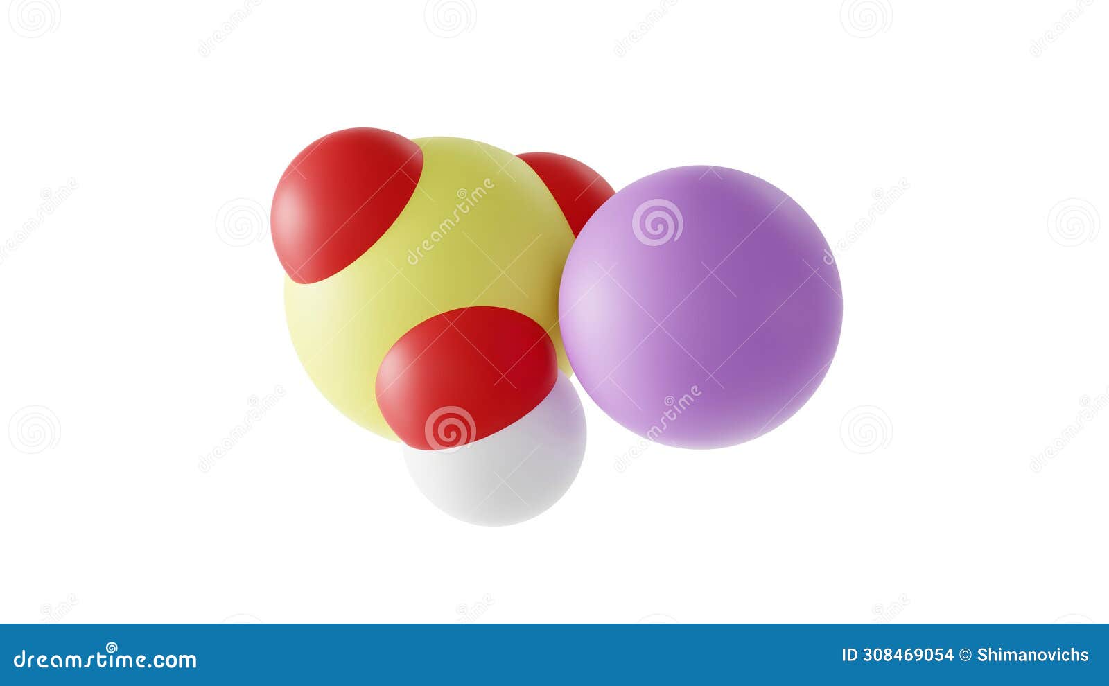 Potassium Bisulfite Molecule, Sterilising Agent E228, Molecular ...