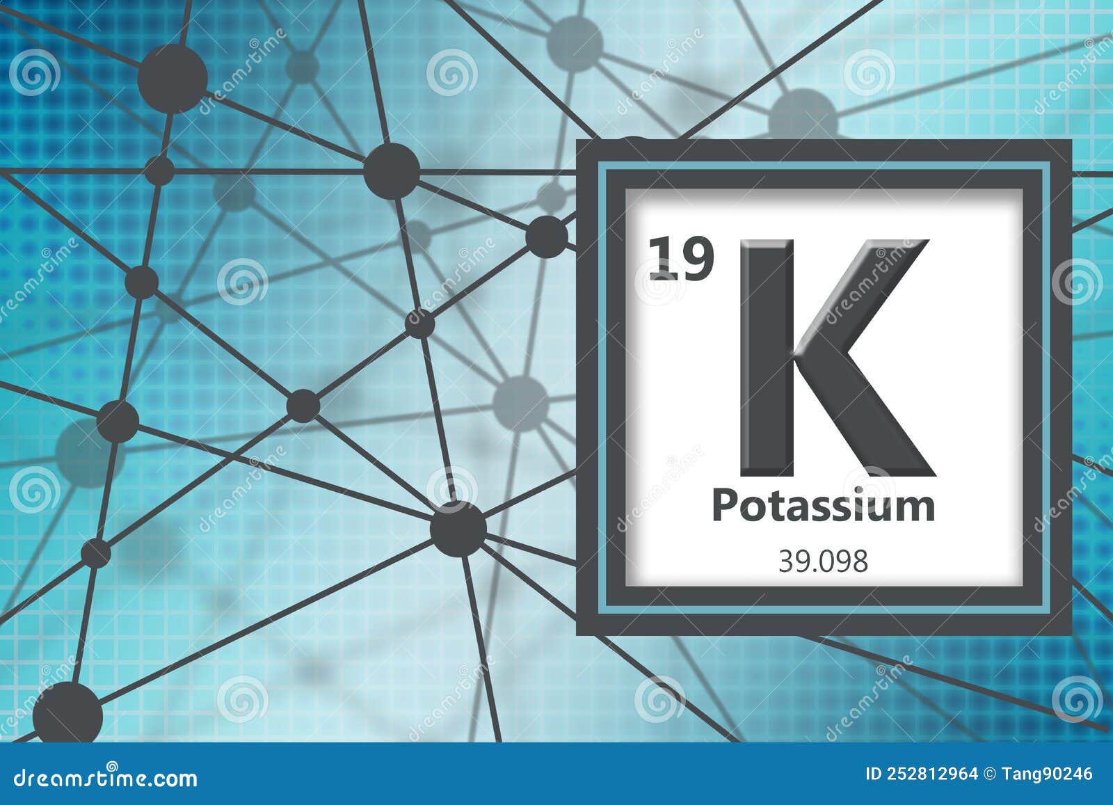 Potassium Chemical Element with Atomic Number and Atomic Weight Stock ...