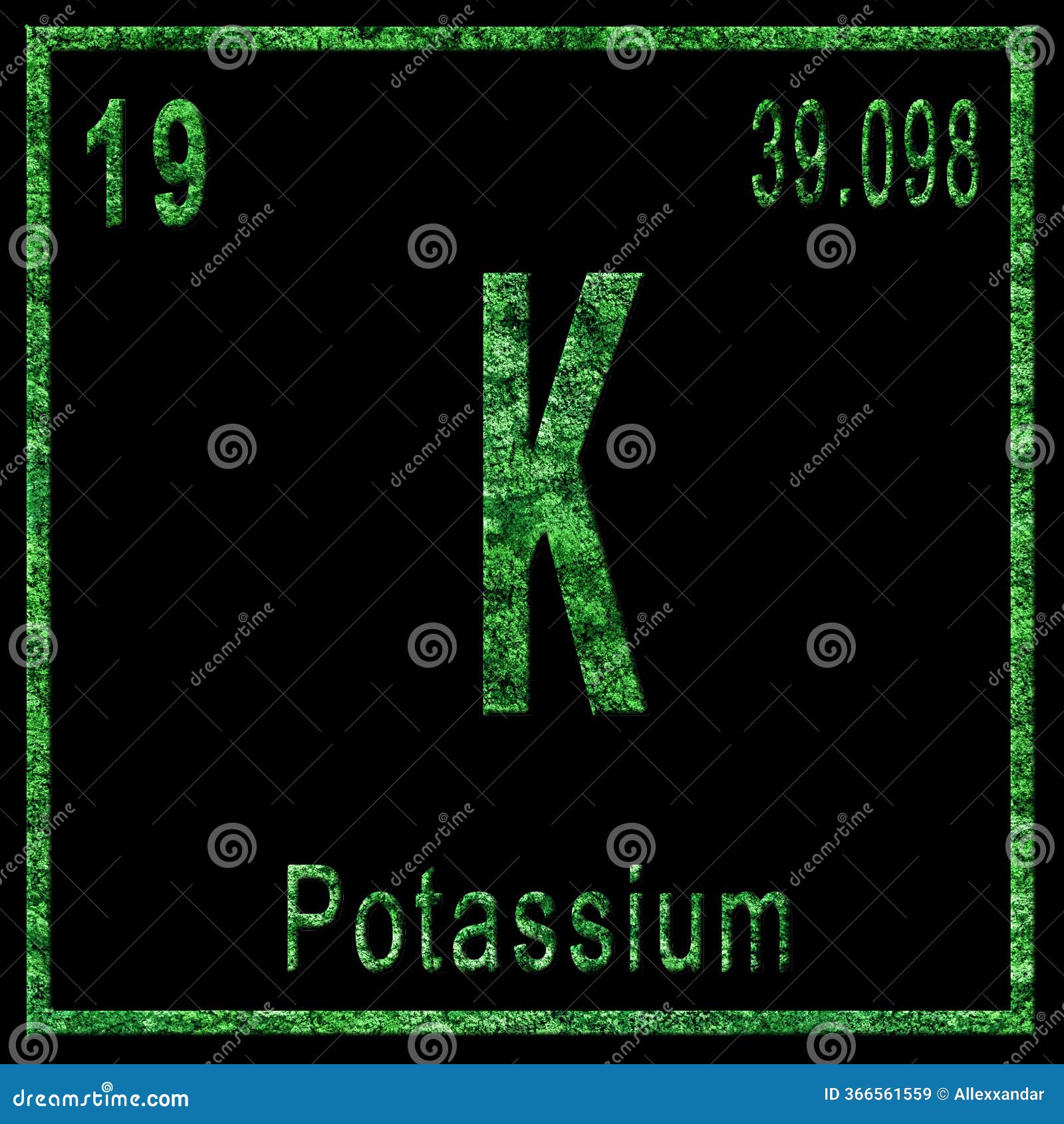 Potassium Chemical Element Of Mendeleev Periodic Table On Red ...
