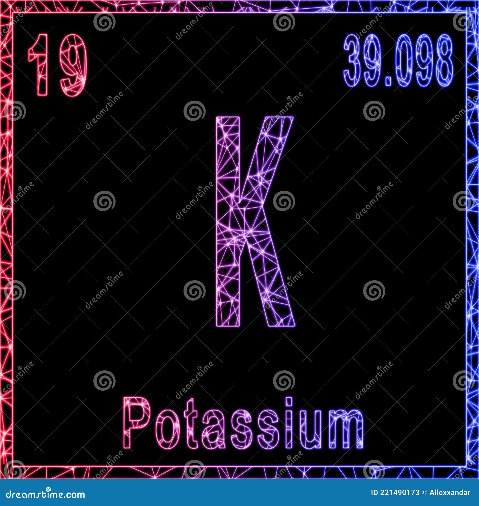 The Structure Of Potassium Chloride Salt. Stock Photo | CartoonDealer ...