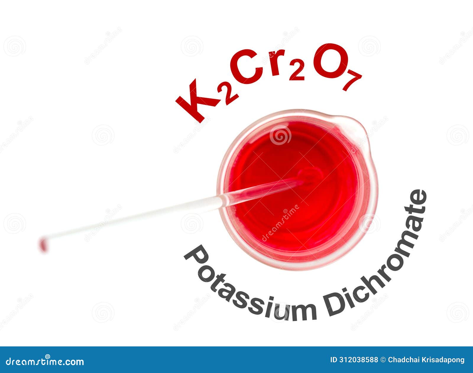 Potassium Dichromate In Chemical Watch Glass Place Next To Potassium ...