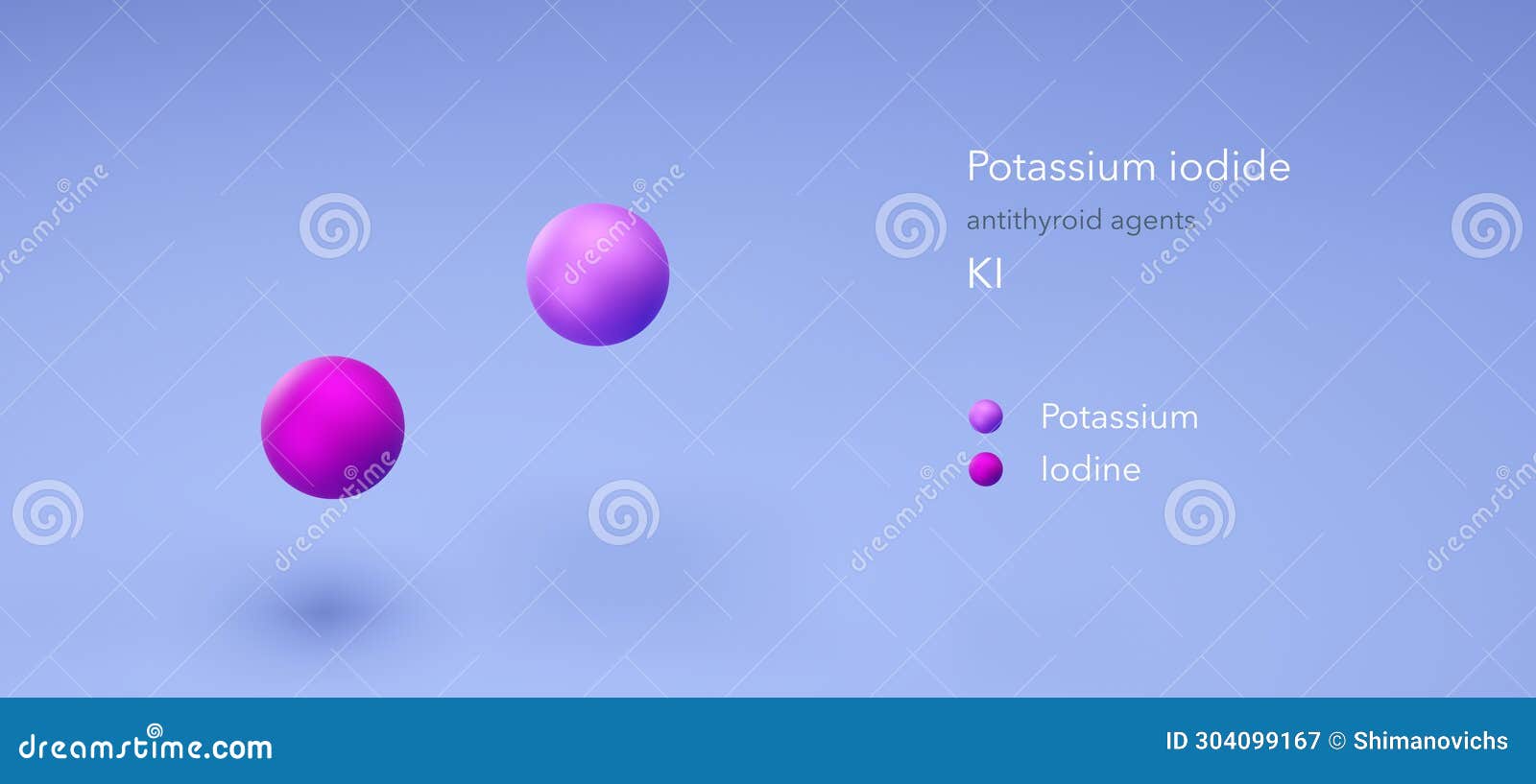 Potassium Iodide Molecule, Molecular Structures, Antithyroid Agents, 3d ...