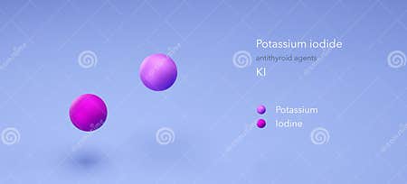 Potassium Iodide Molecule, Molecular Structures, Antithyroid Agents, 3d ...