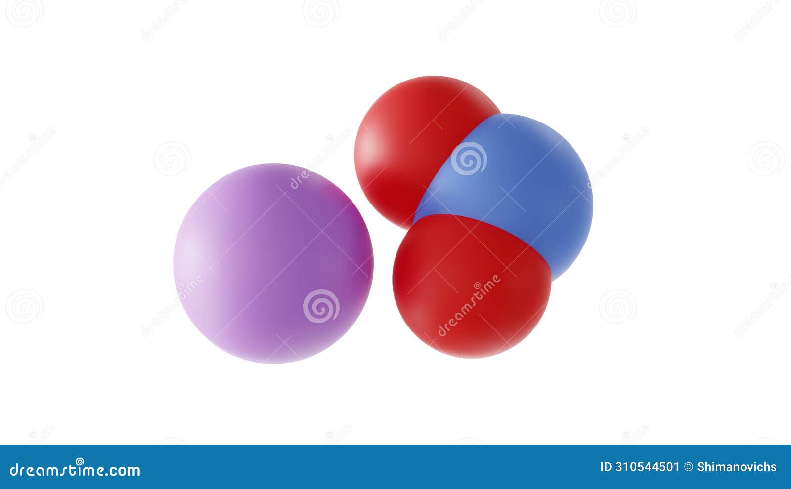 Potassium Nitrite Molecule, Preservatives E249, Molecular Structure ...