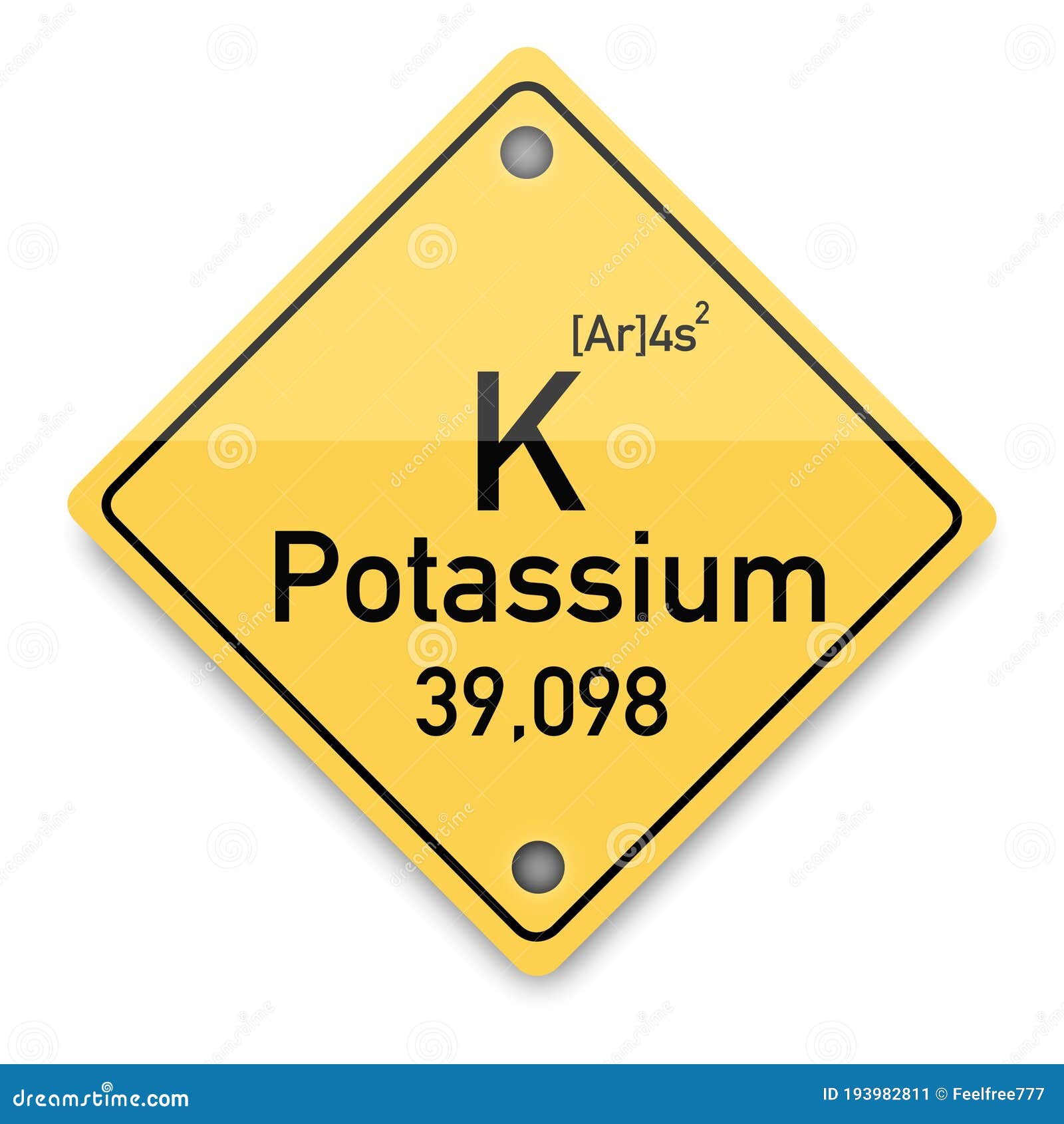 Potassium Periodic Elements. Business Artwork Vector Graphics Royalty ...