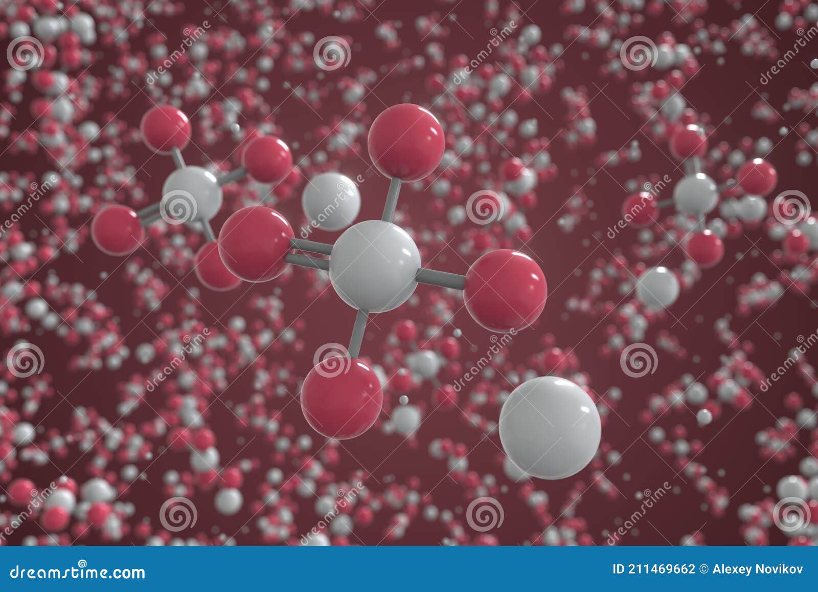 Potassium Permanganate Molecule. Ball-and-stick Molecular Model ...