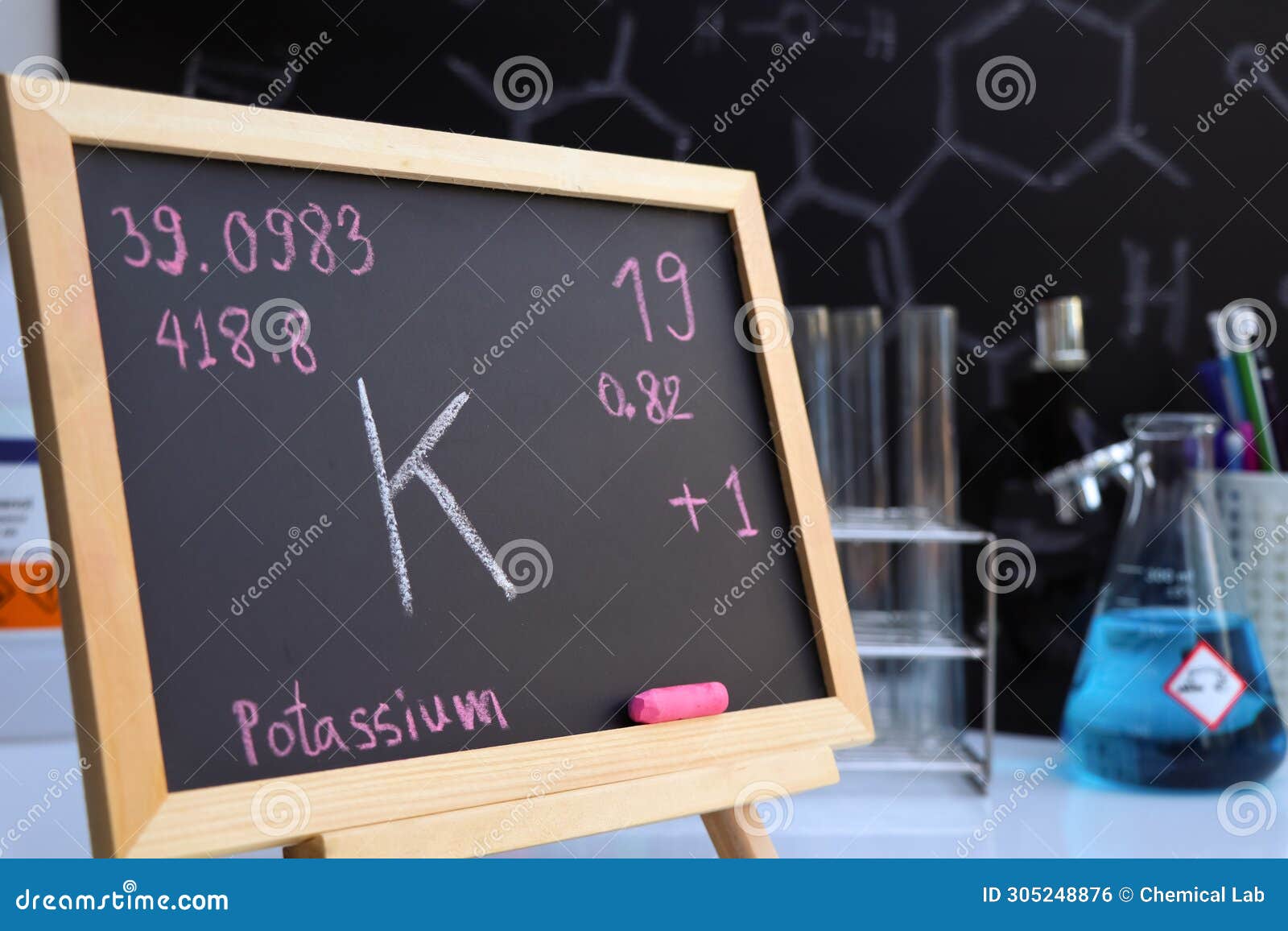 Potassium and Symbol Structural Formula Chemical Write on the ...