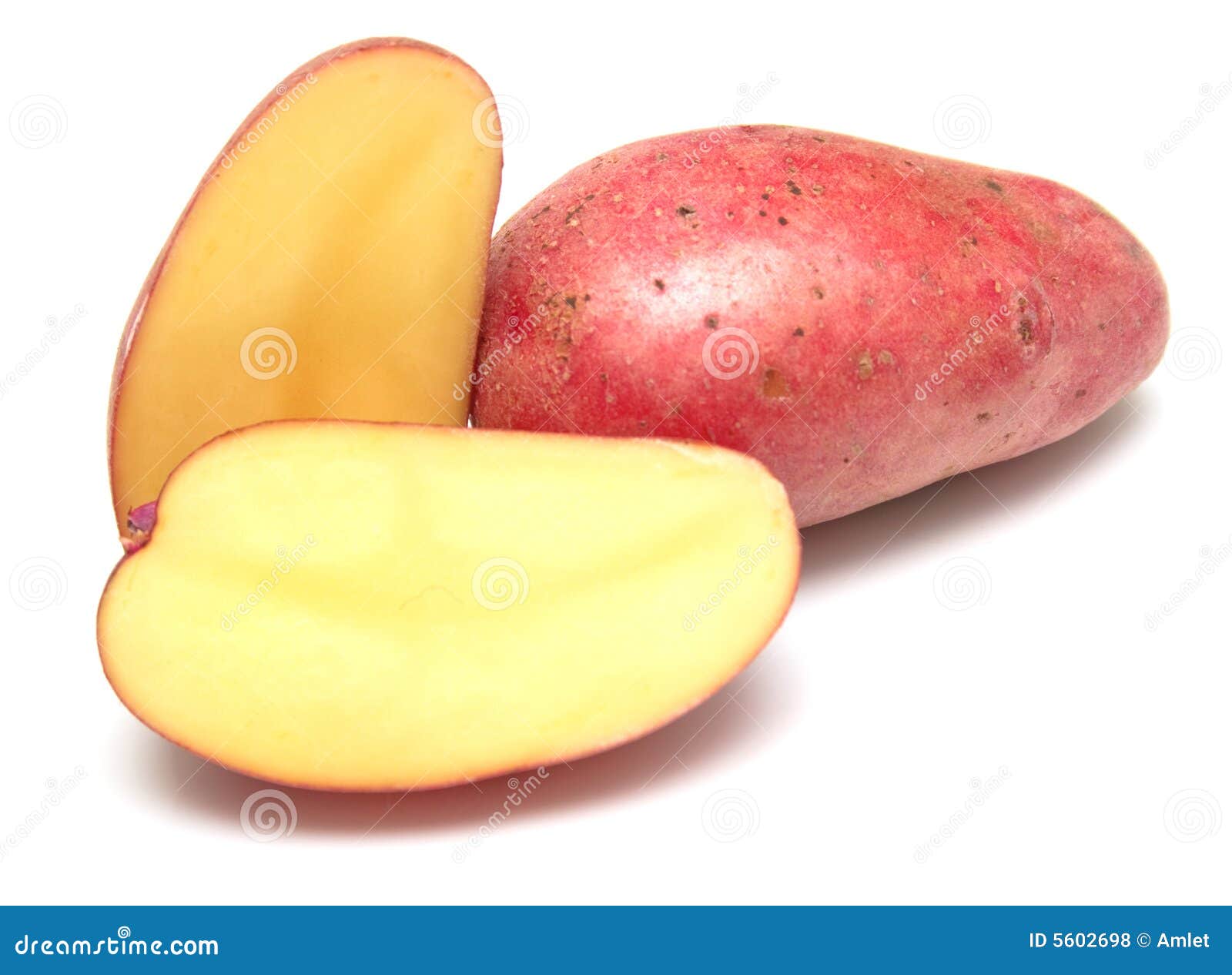 Potato 3 stock photo. Image of yellow, isolated, pink - 5602698