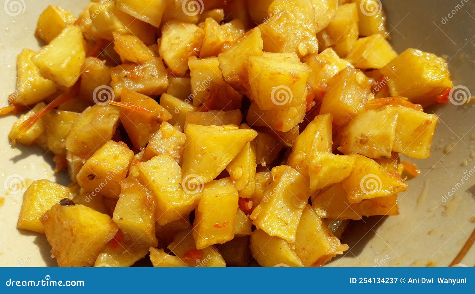 Potato Balado for Lunch in Indonesia Stock Image - Image of balado ...