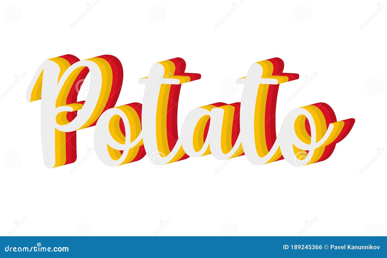 Potato Banner Typography Design. Vector Illustration Stock Illustration ...