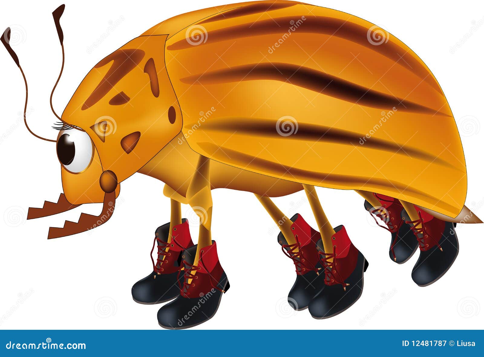 Potato bug stock vector. Illustration of animation, biting - 12481787