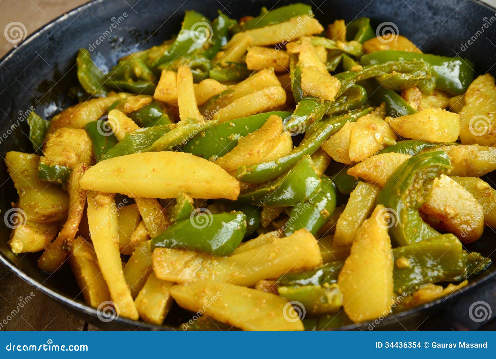 Potato Capsicum Curry stock photo. Image of meal, cuisine - 34436354
