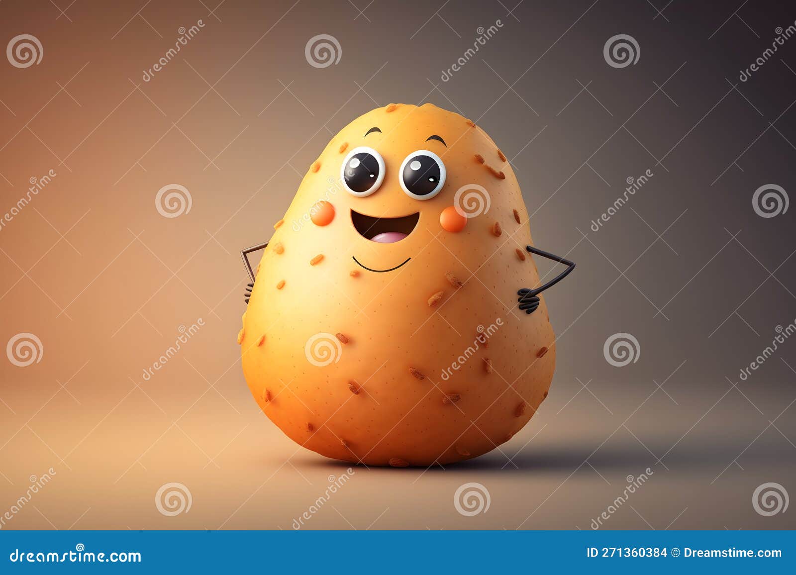 Potato cartoon character. stock illustration. Illustration of nature ...