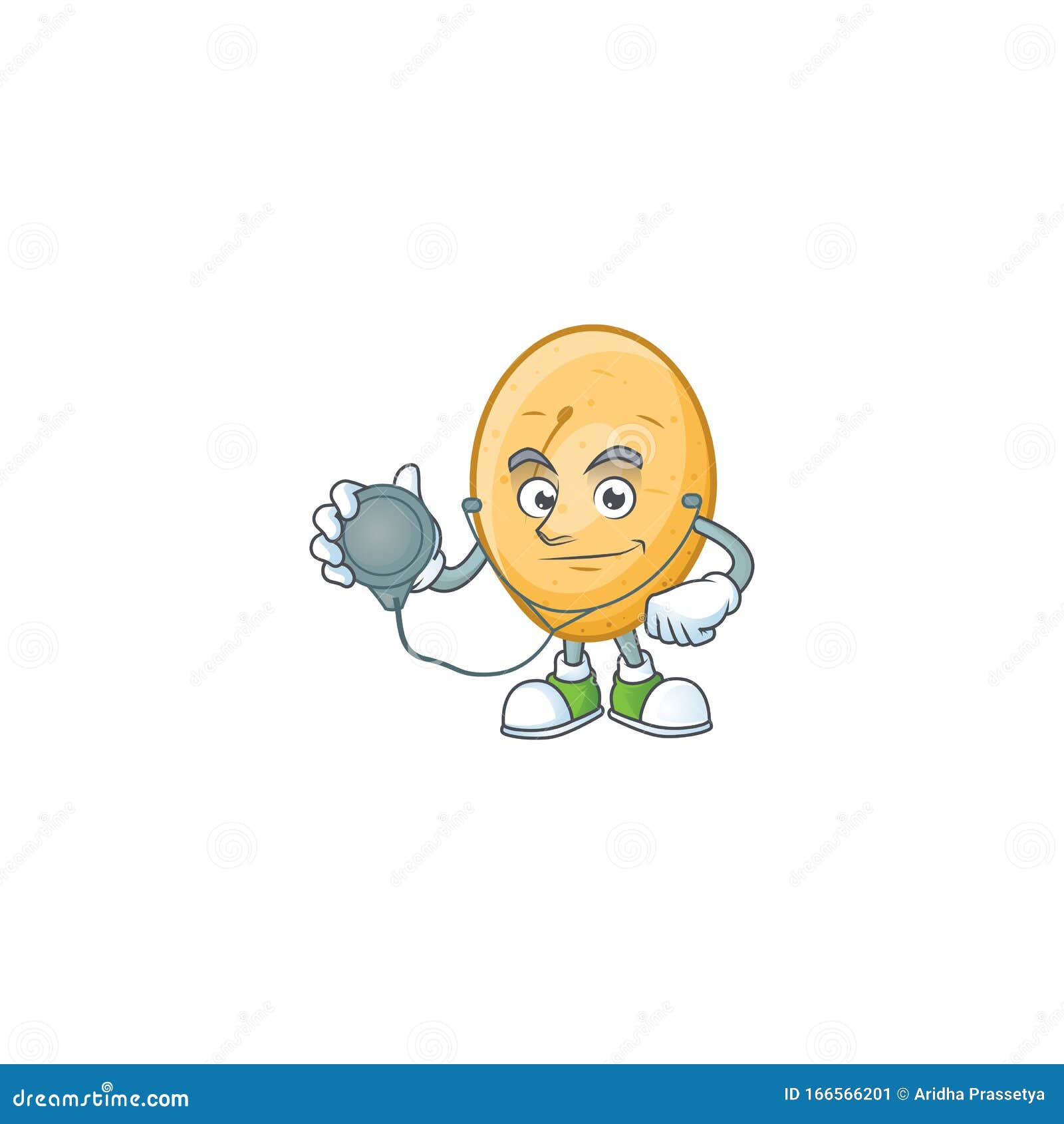 Potato Cartoon Character Style As a Doctor with Tools Stock Vector ...