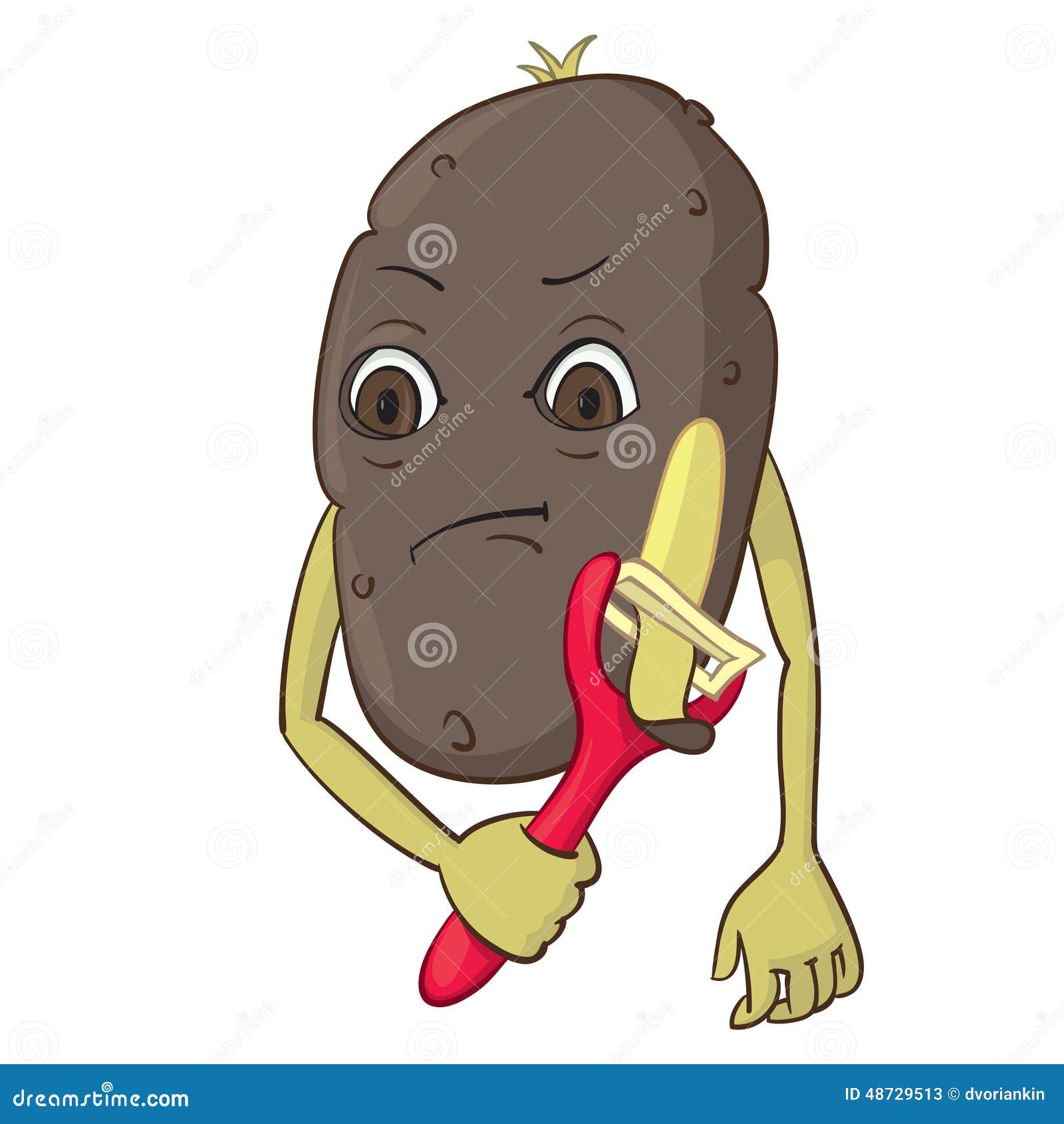 Potato Cartoon stock vector. Illustration of vegetable - 48729513