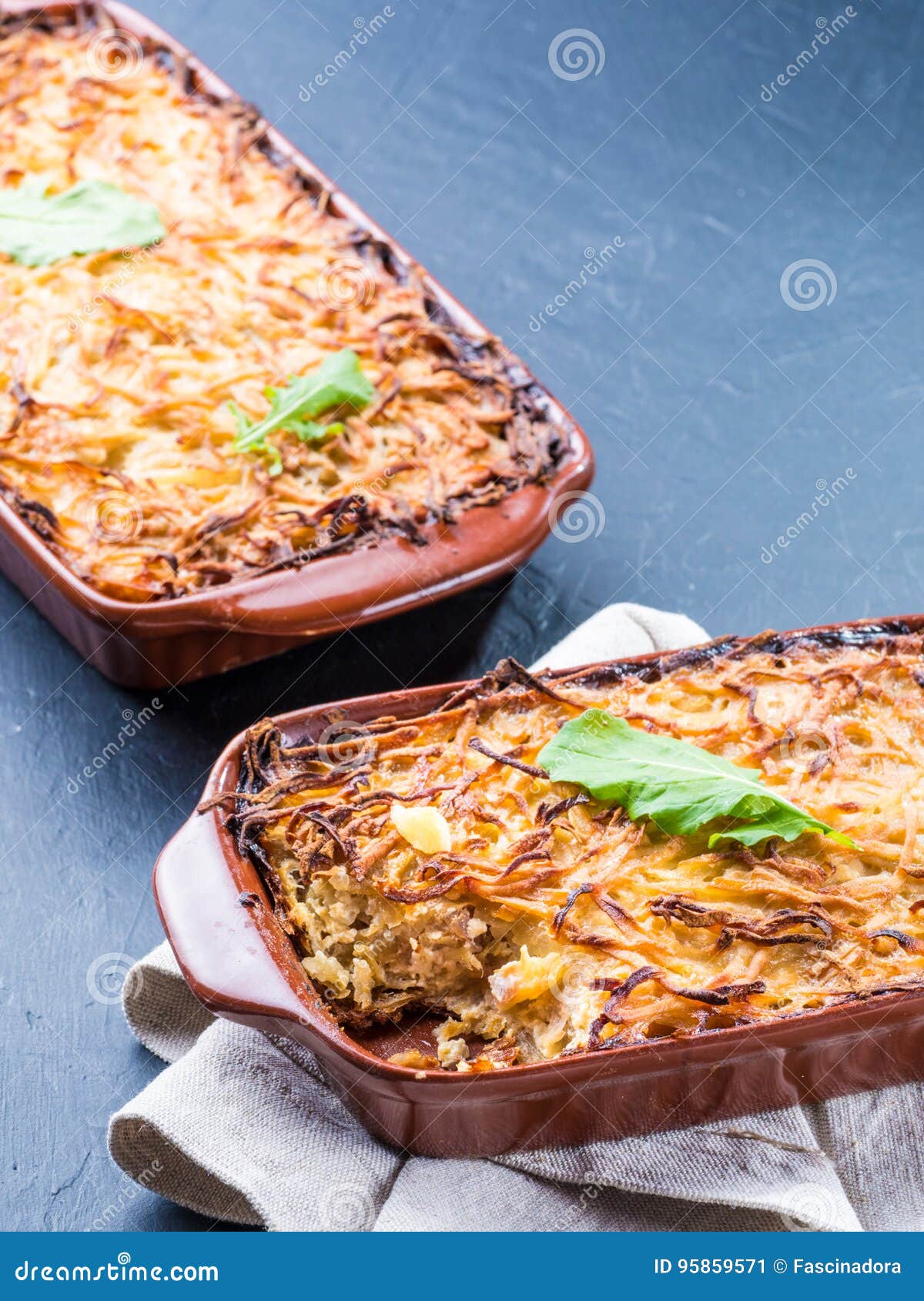 Potato casserole stock image. Image of background, casserole - 95859571