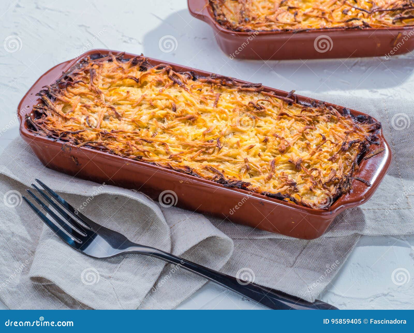Potato casserole stock image. Image of gourmet, gratin - 95859405