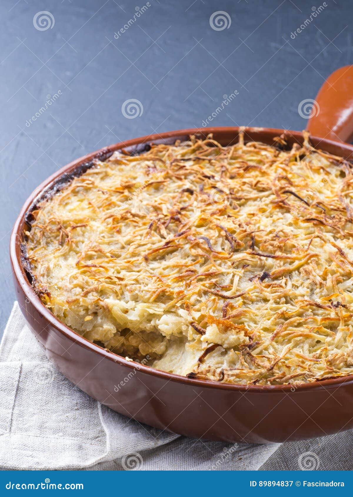 Potato casserole stock image. Image of fresh, cream, brown - 89894837