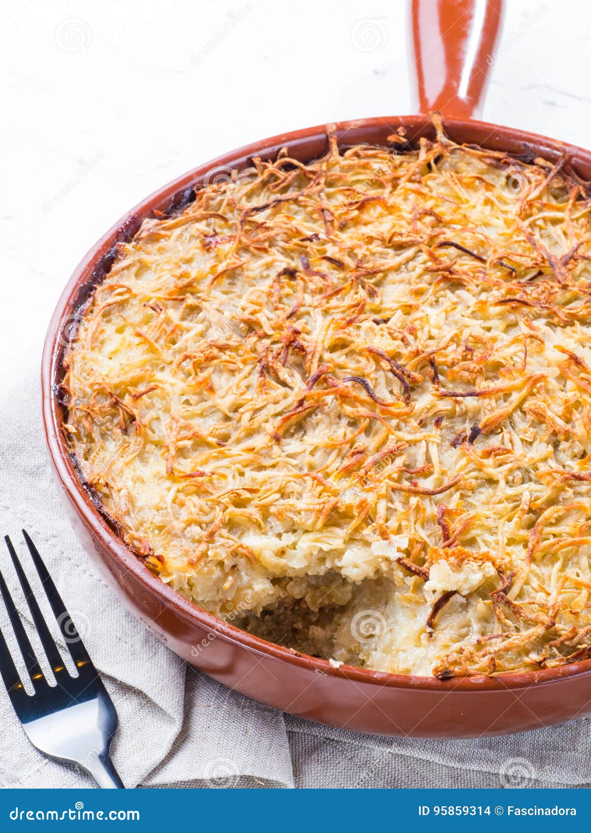 Potato casserole stock photo. Image of herb, dinner, fresh - 95859314