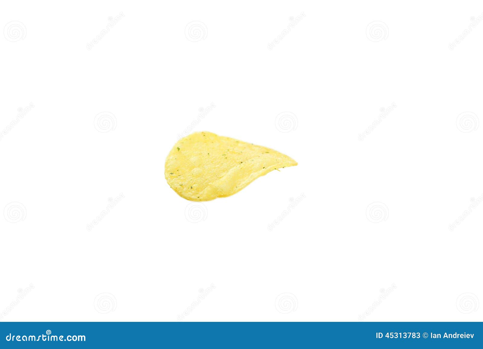 Potato Chip Isolated on White. Stock Image - Image of yellow, gourmet ...