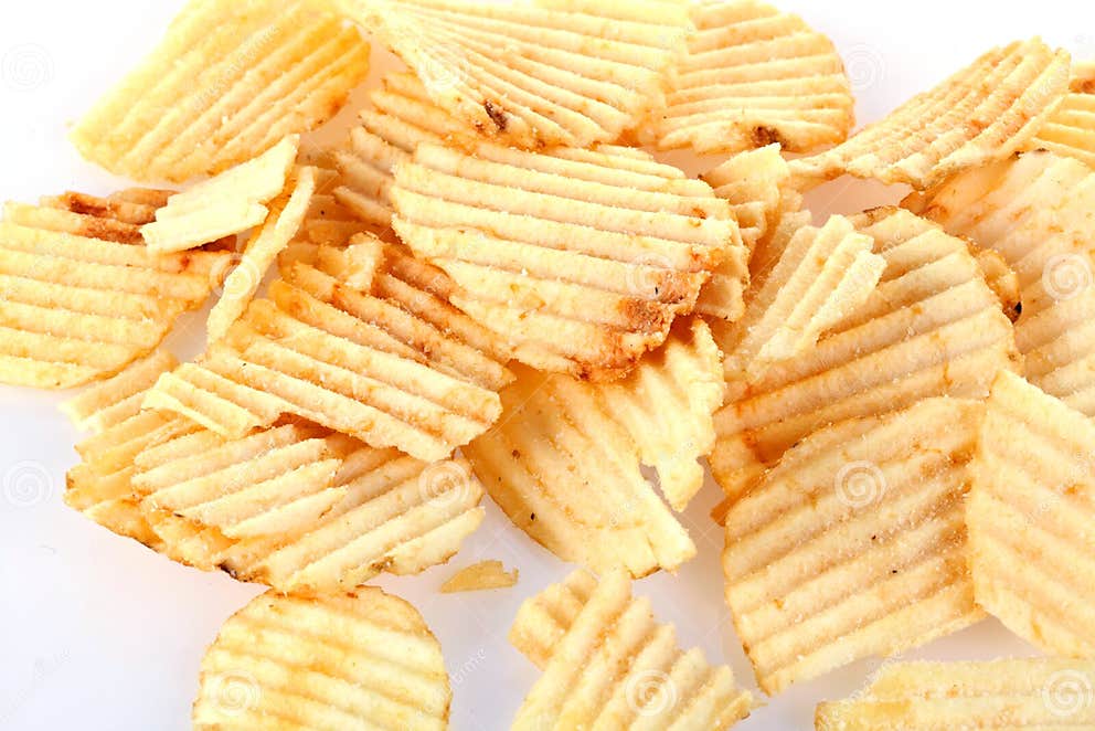 Potato chips stock image. Image of salty, crisps, stack - 18803471