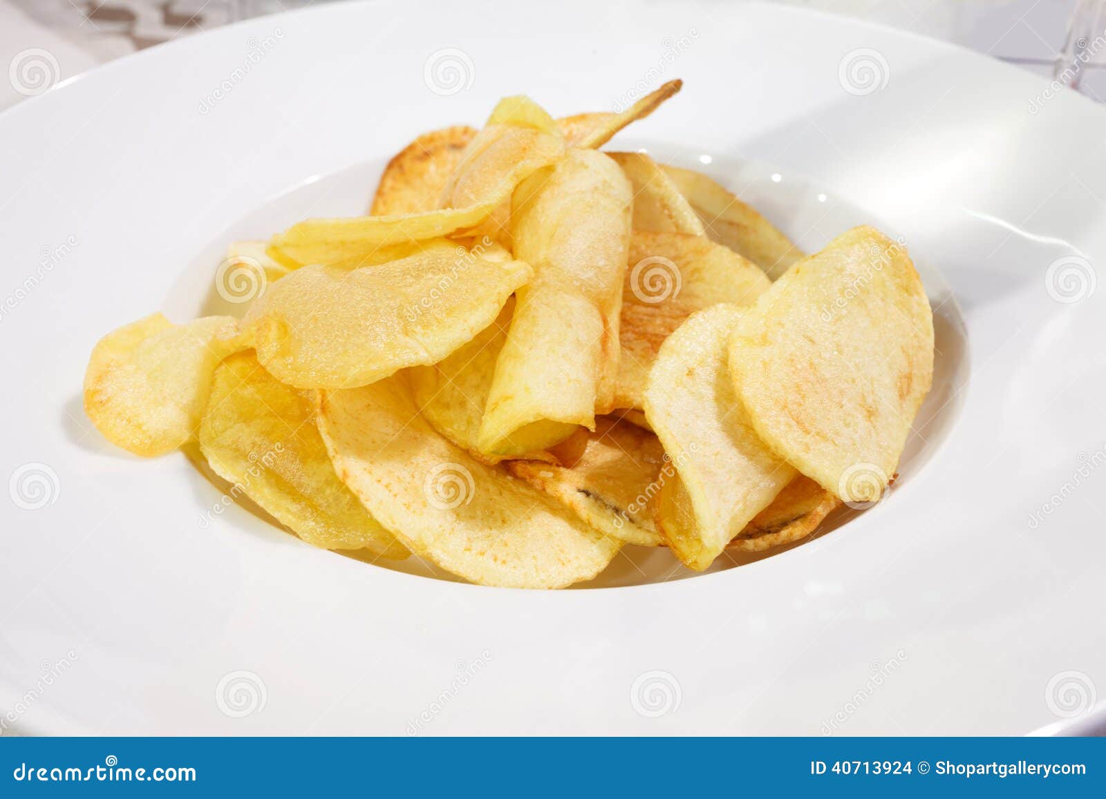 Potato Chips stock photo. Image of baked, plate, bowl - 40713924