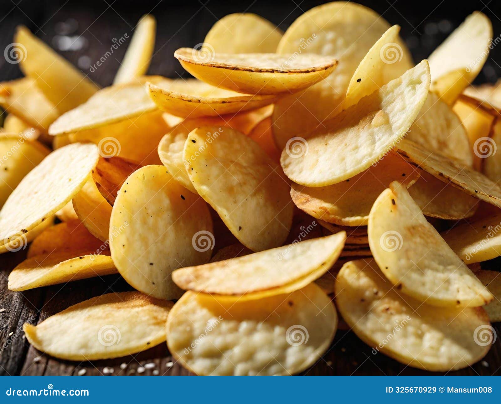 Potato Chips Background, Food Stock Illustration - Illustration of ...