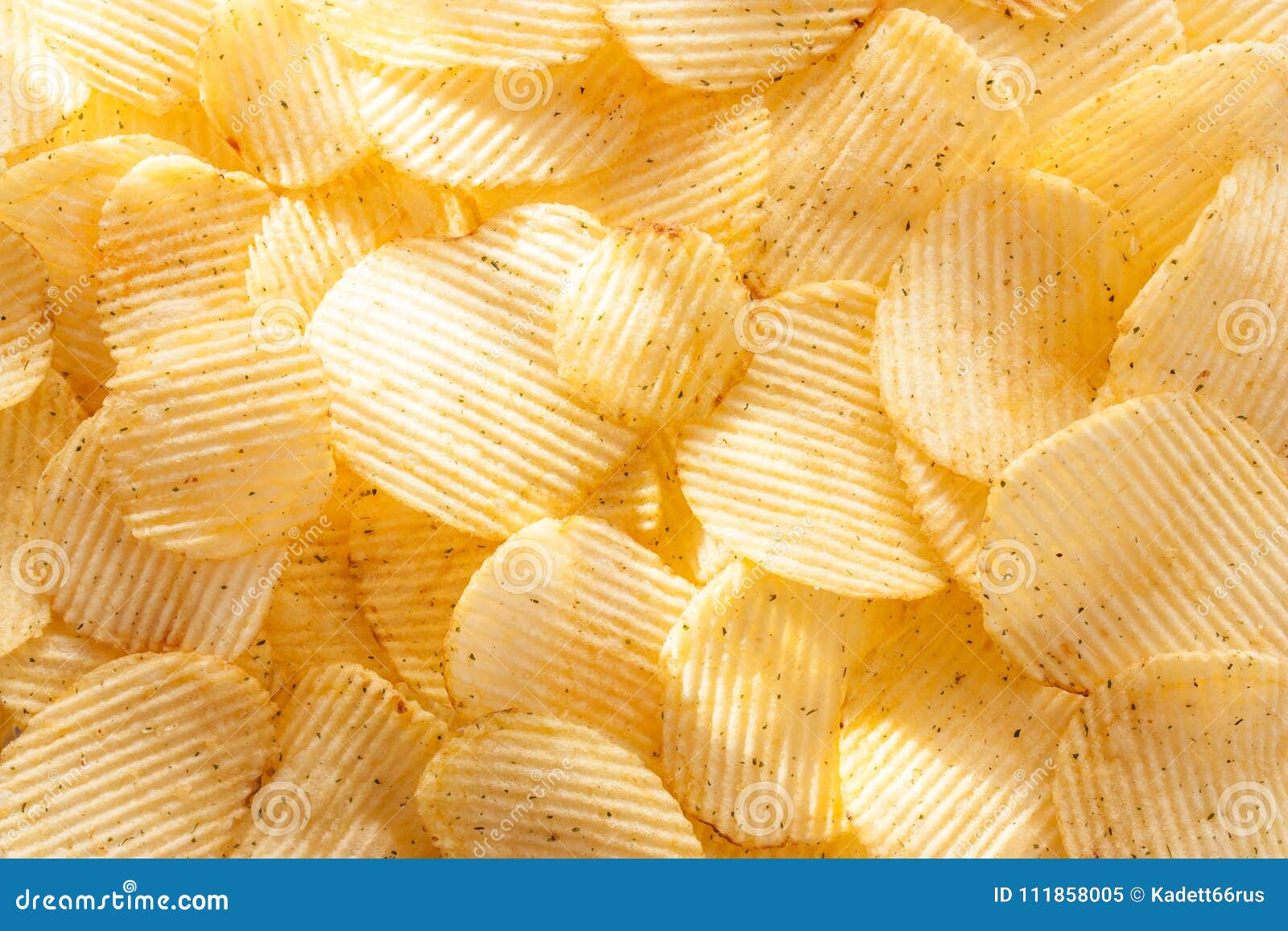 Potato Chips Background in the Sunlight. Stock Image - Image of closeup ...
