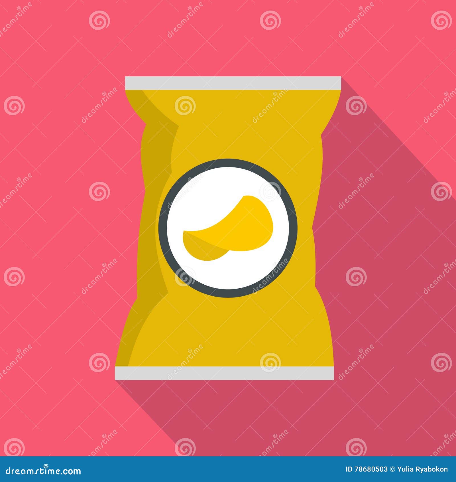 Potato Chips Bag Icon, Flat Style Stock Vector - Illustration of pepper ... Potato Chips Bag Icon, Flat Style Stock Vector - Illustration of pepper ...