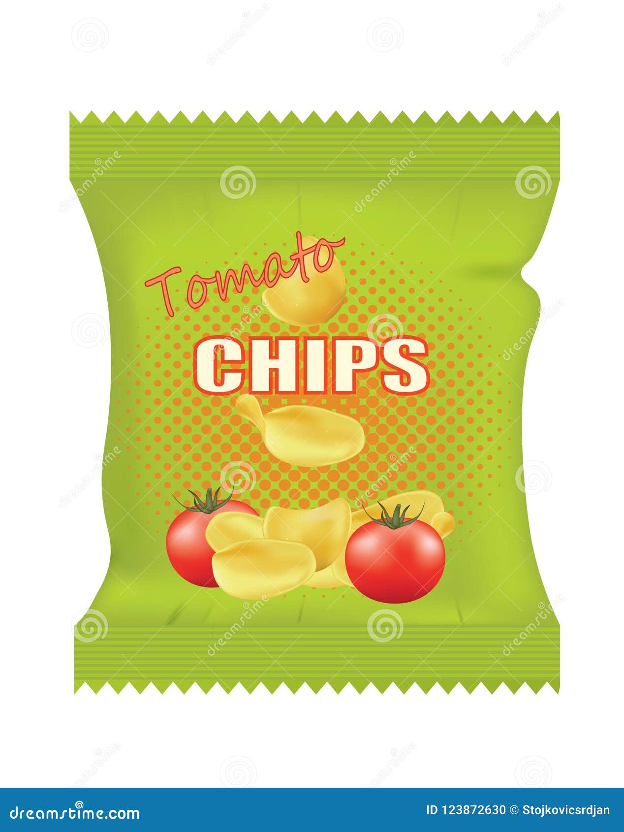 Potato chips bags stock vector. Illustration of chips - 123872630