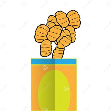 Potato Chips Cartoon Drawing Stock Vector - Illustration of delicious ...