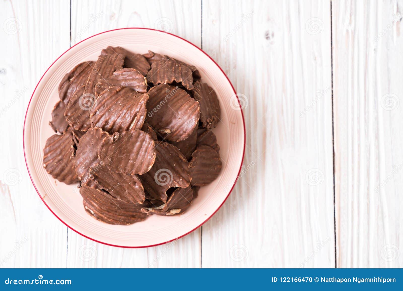 Potato Chips with Chocolate Stock Photo - Image of crunchy, snack ...