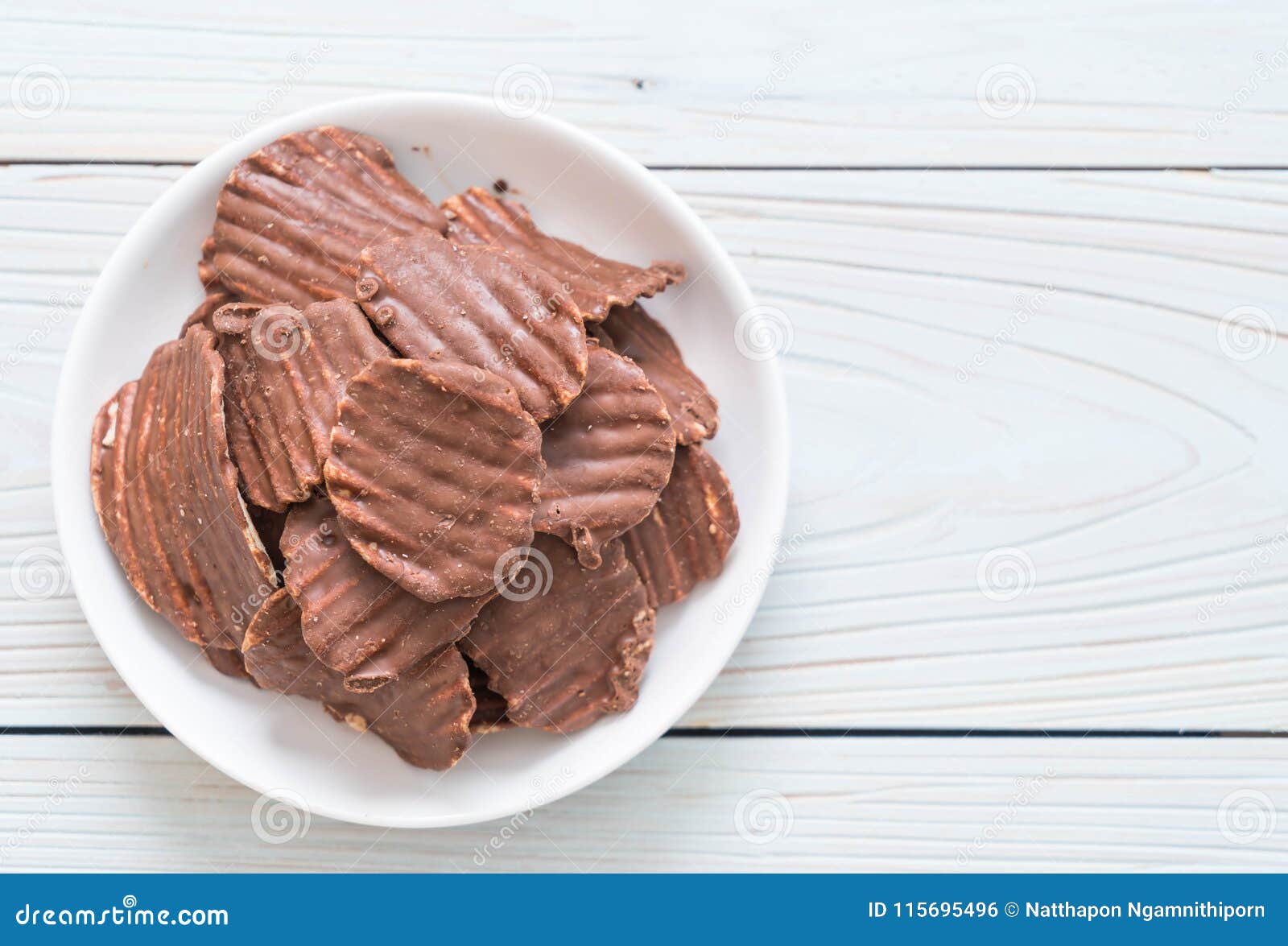 Potato Chips with Chocolate Stock Photo - Image of dessert, closeup ...