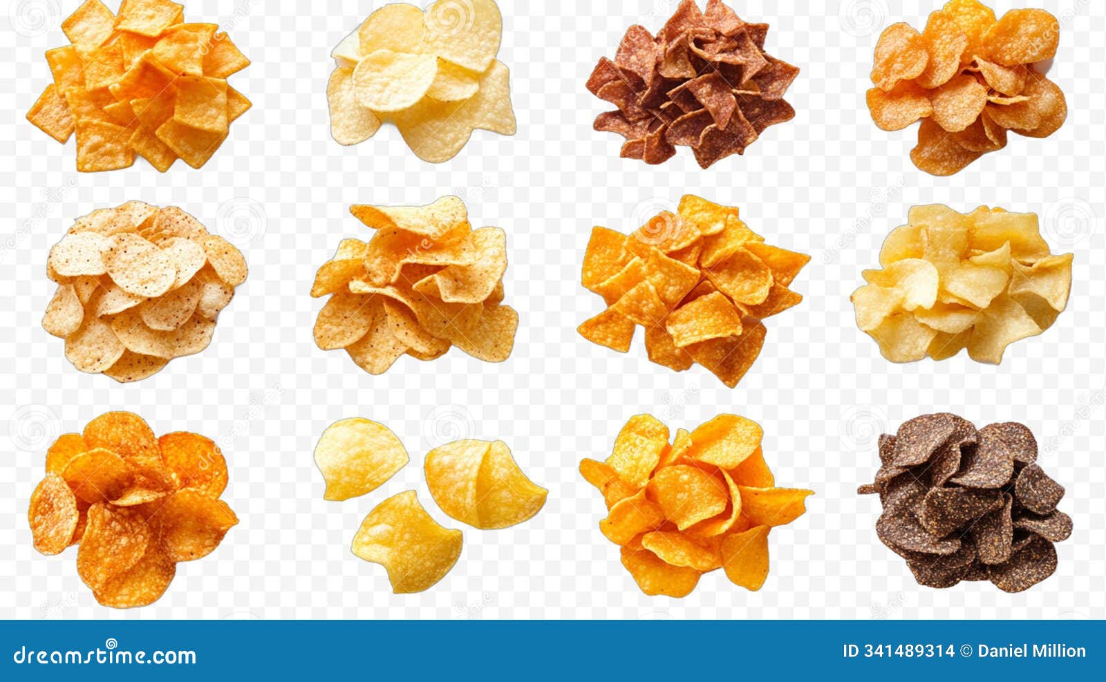 Potato chips collection stock illustration. Illustration of dessert ...