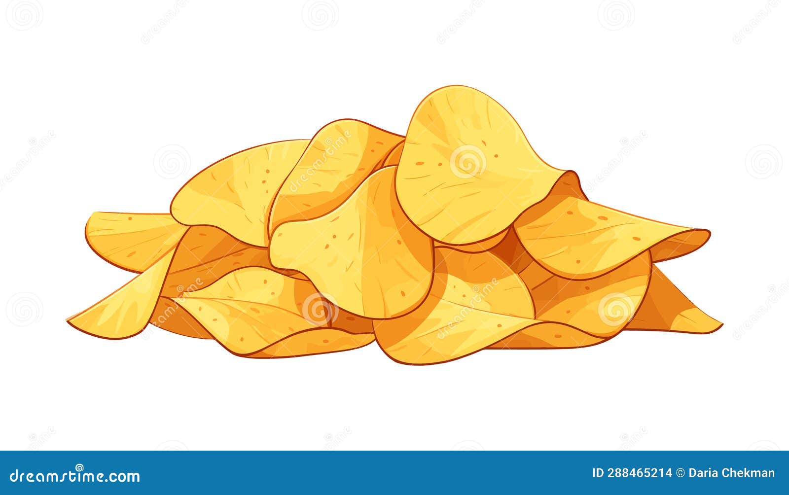 Potato Chips Collection. Vector Illustration Chips Stock Illustration ...